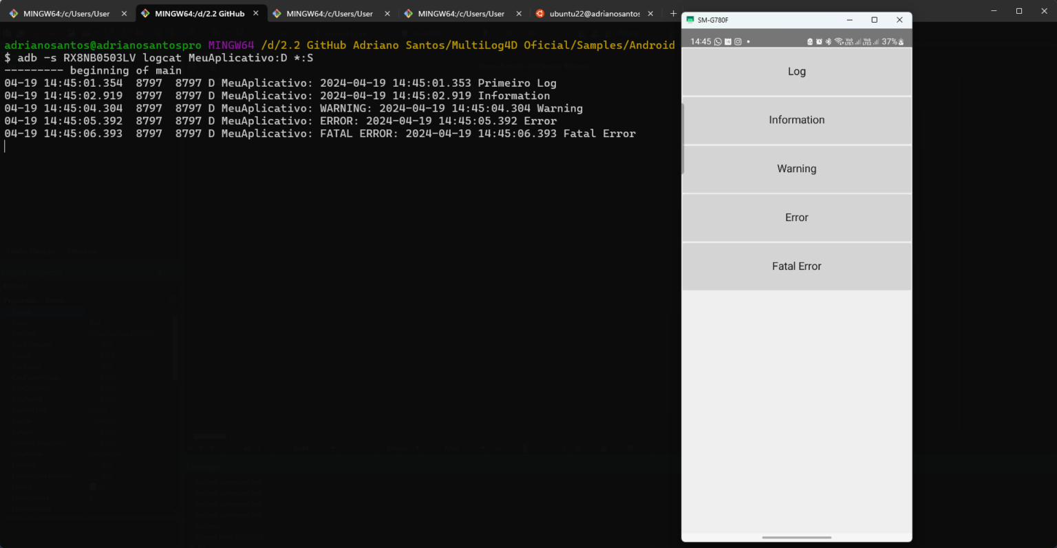 Como criar e monitorar logs em Android com Delphi?
